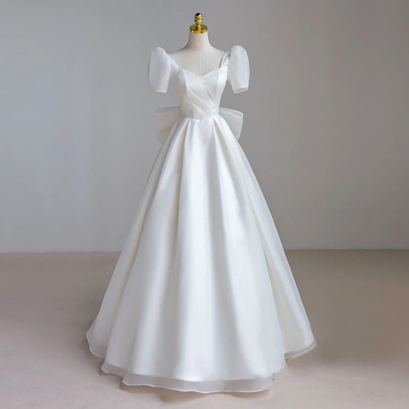Jual Gaun malam Perancis baru gaun putih gaun pengantin pelangsing tuan ...