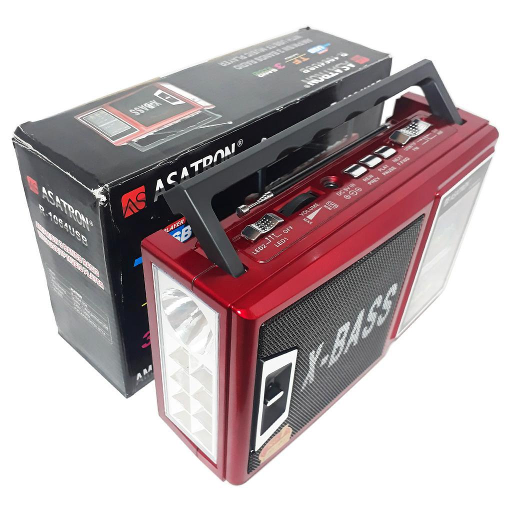 Jual Radio Asatron R-1064 USB AM/FM/SW 3 Band Portable Radio | Shopee ...