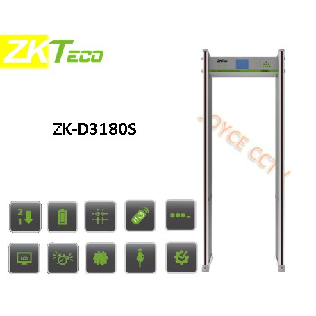 Jual ZKTeco Walk Through Metal Detector ZK-D3180S 18 Zones Standard | Shopee Indonesia