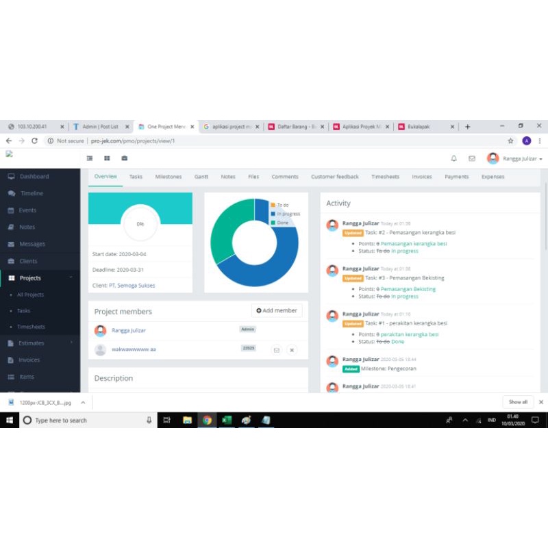 Jual source code Aplikasi Manajemen Proyek – Project Manajemen Dengan ...