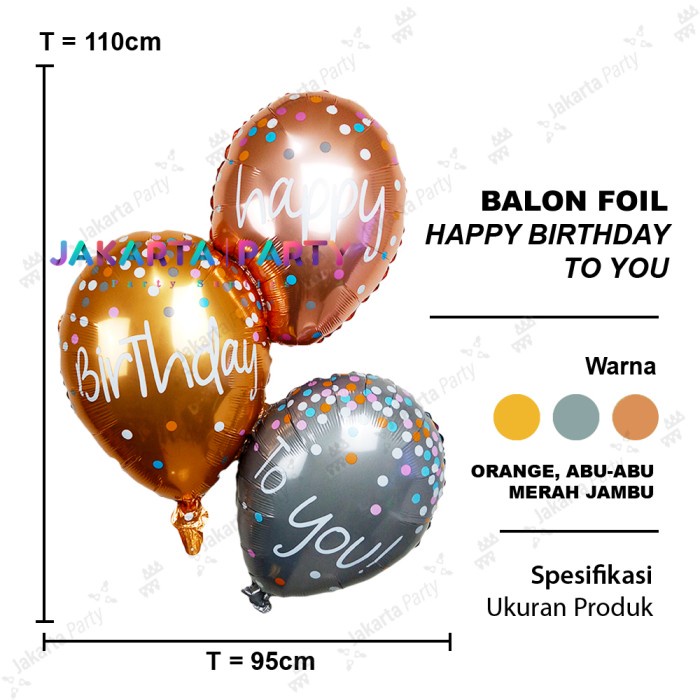 Jual Balon Foil Happy Birthday To You Susun / Balon Happy Birthday To ...