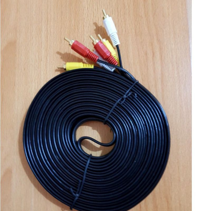 Jual COD☑️ Kabel RCA 3-3 Audio video panjang 15 m | Shopee Indonesia