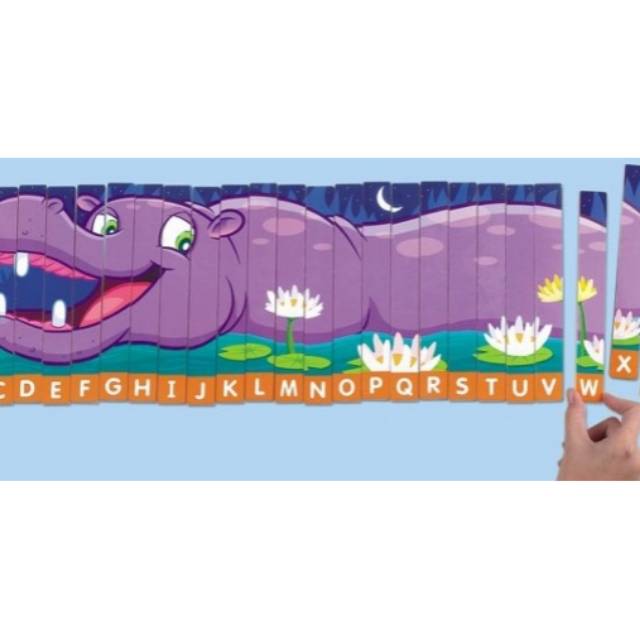 Jual Lakeshore Sequencing Alphabet - Hippo Uppercase Puzzle | Shopee ...