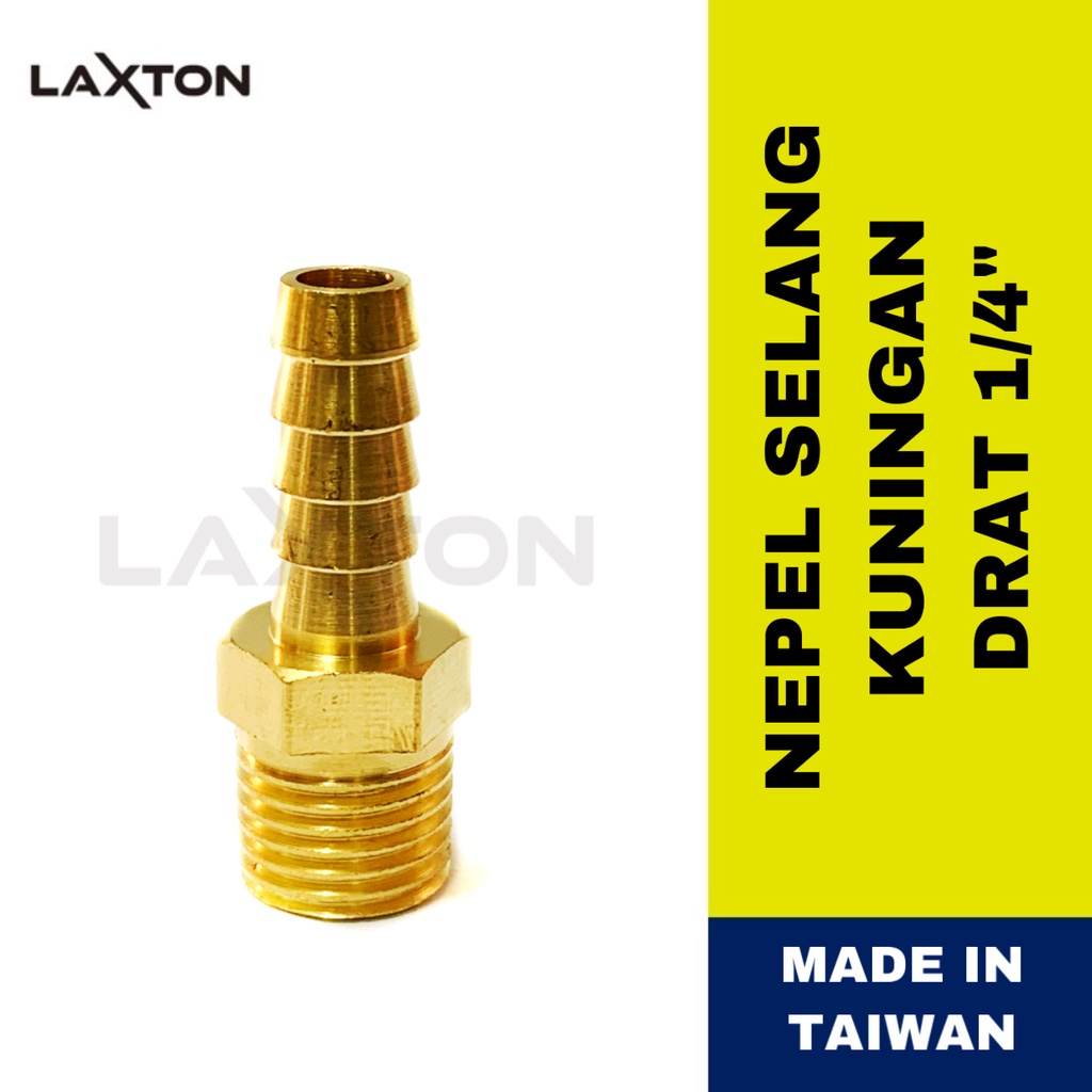 Jual NEPEL SELANG KUNINGAN MADE IN TAIWAN DRAT 1/4 INCH 6MM | Shopee ...