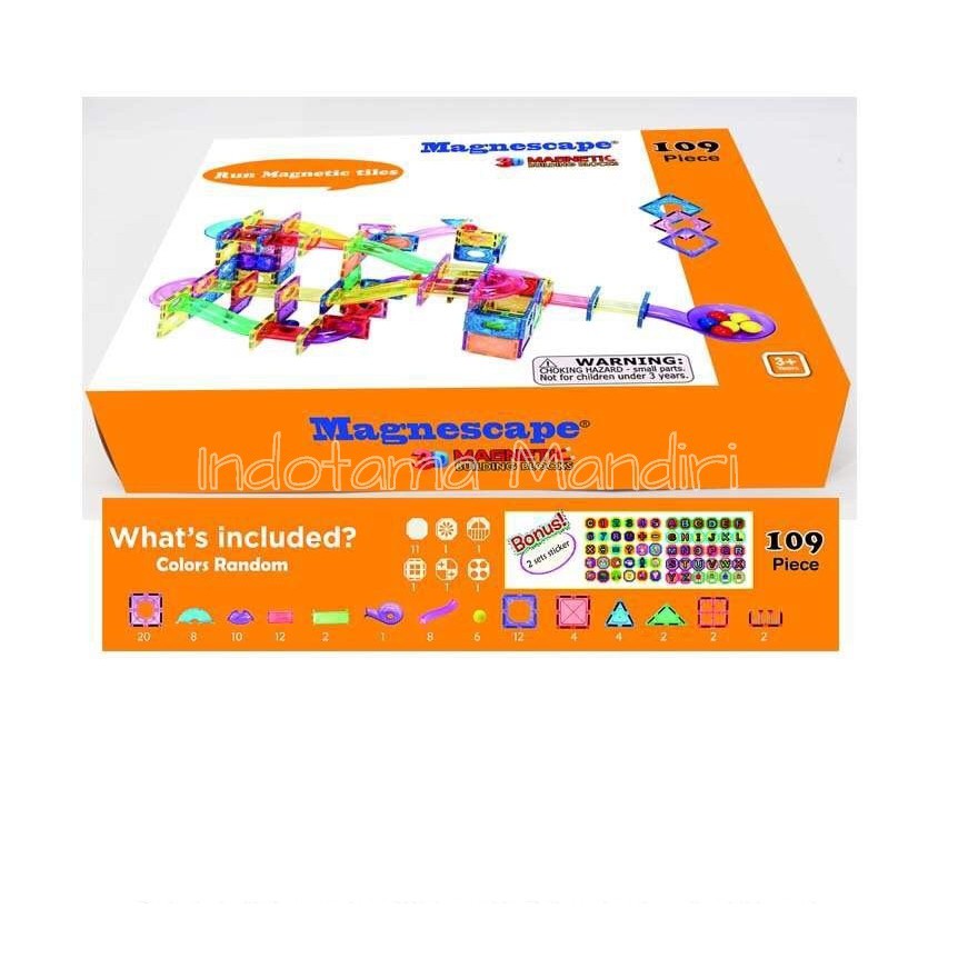 Jual Magnetic Tiles / Magnetic Marble Run / Magnet Run / Magnetic Run ...