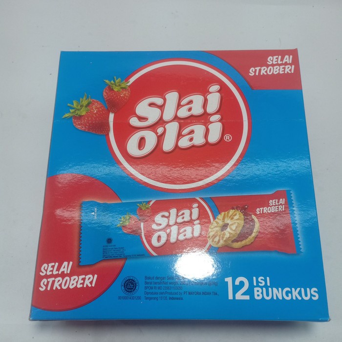 Jual BISKUIT SLAI OLAI STRAWBERRY BOX 12×24 GR ISI 12 PCS | Shopee ...