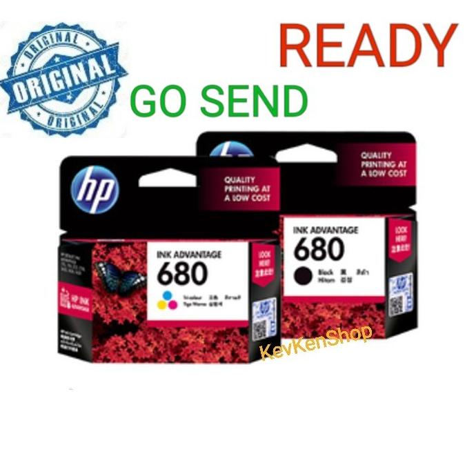 Jual Hp 680 Original Black Hitam Atau Color Warna Colour Tinta Printer ...