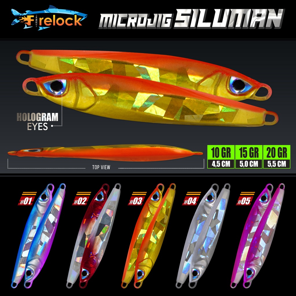 Jual UMPAN PANCING metal jig MICRO JIG FIRELOCK SILUMAN 10 | 15 | 20 GRAM | Shopee Indonesia