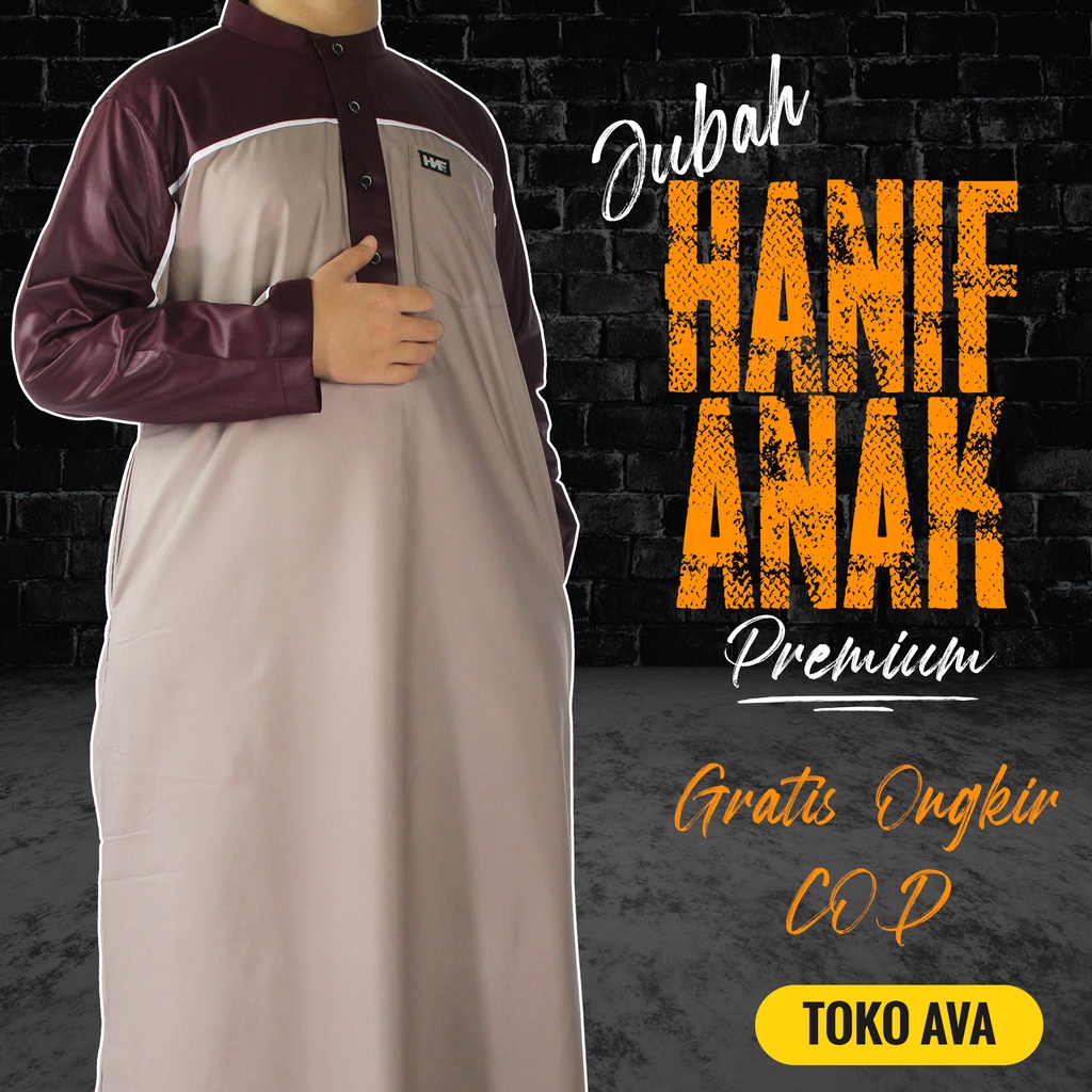 Jual Pakaian Baju Muslim Jubah Gamis Hanif Kasual Terbaru Anak Laki ...
