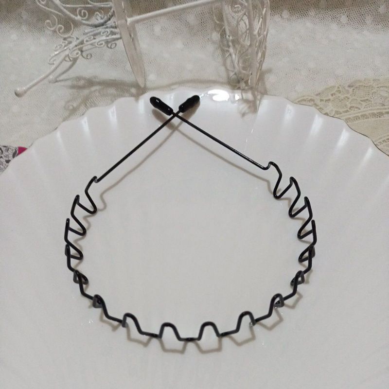 Jual [READY STOCK] BANDO POLOS BESI KAWAT IMPORT HITAM ZIGZAG GELOMBANG ...