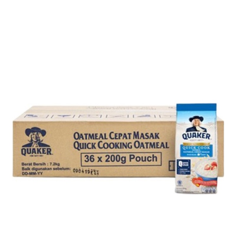 Jual Quaker Quick Cook Oatmeal 36 x 200 gr | Shopee Indonesia