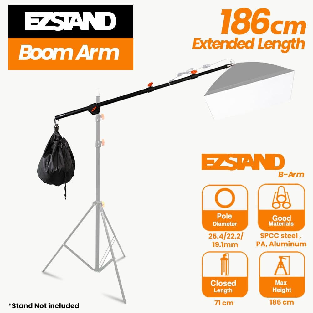 Jual EZ Stand Extension Arm Softbox and Reflector Stand Boom Arm Stand ...