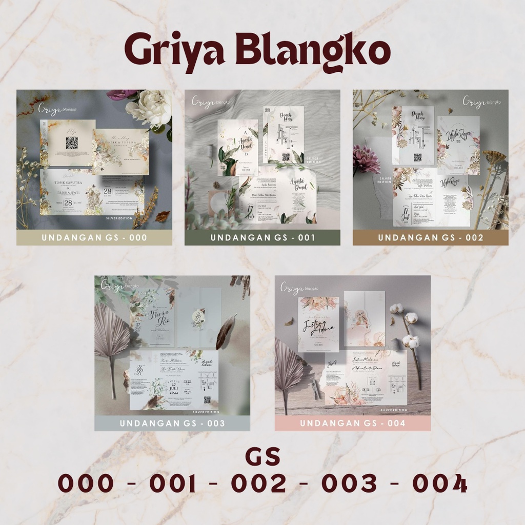 Jual Blangko Undangan Griya Blangko GS 000, 001, 002, 003, 004 | Shopee ...