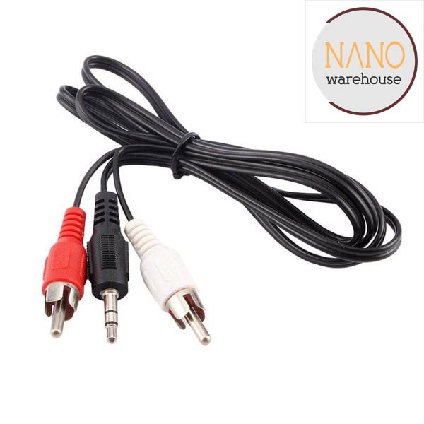 Jual Kabel Audio RCA AV to Jack Mini stereo 3.5 Aux 1,5 Meter / Kabel 2-1 | Shopee Indonesia