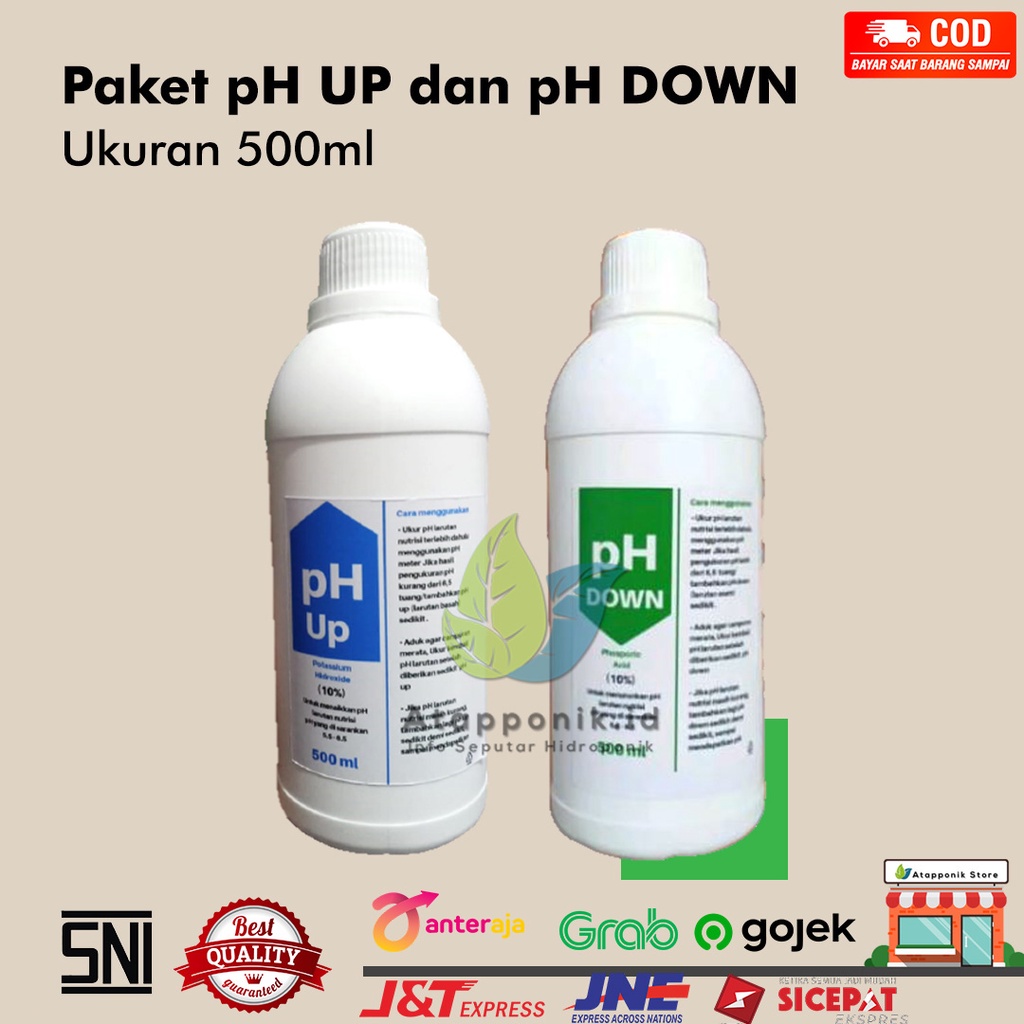 Jual paket cairan ph up dan ph down 500ml | Shopee Indonesia