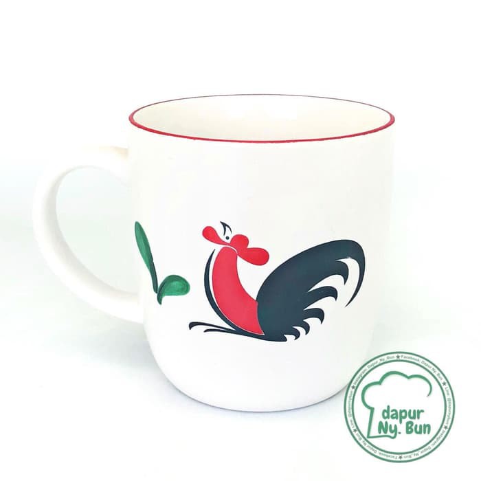 Jual PREMIUM Cangkir Kopi Keramik Ayam Jago Mug Teh ayam jago jadul ...