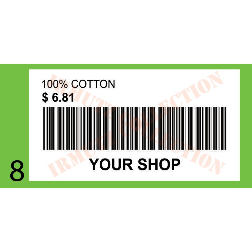 Jual Hang Tag Price Tag Baju Barcode QRcode Bisa Tulis Nama Toko UKURAN ...