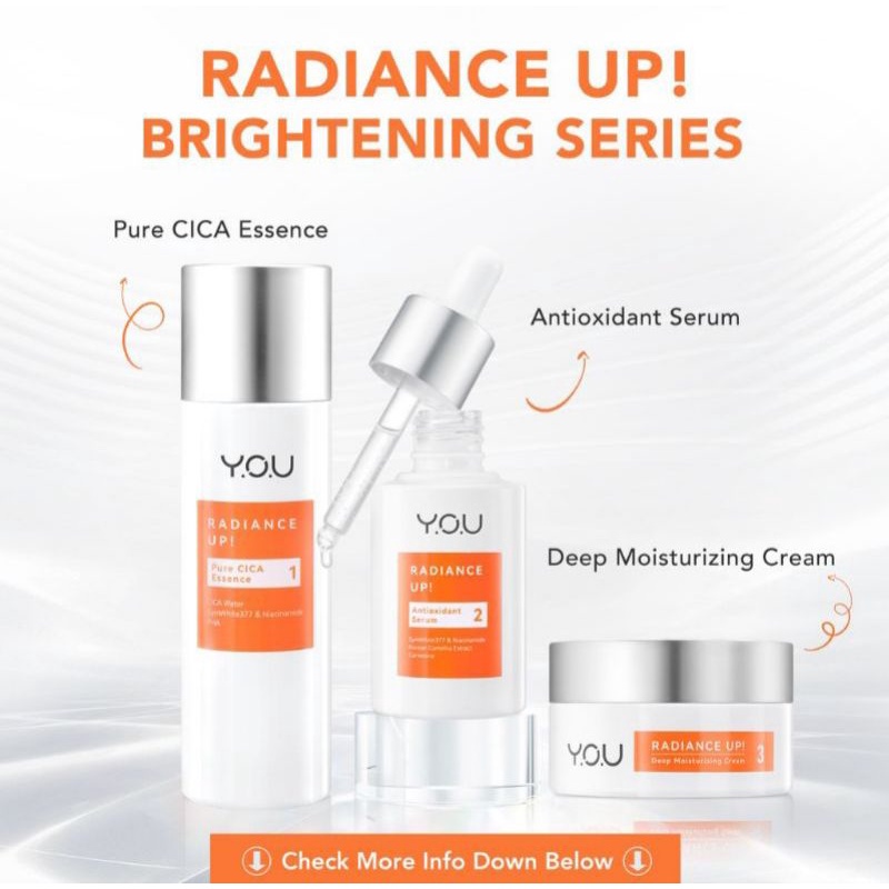 Jual Y.O.U You Radiance up! Brightening series / pure cica essence ...