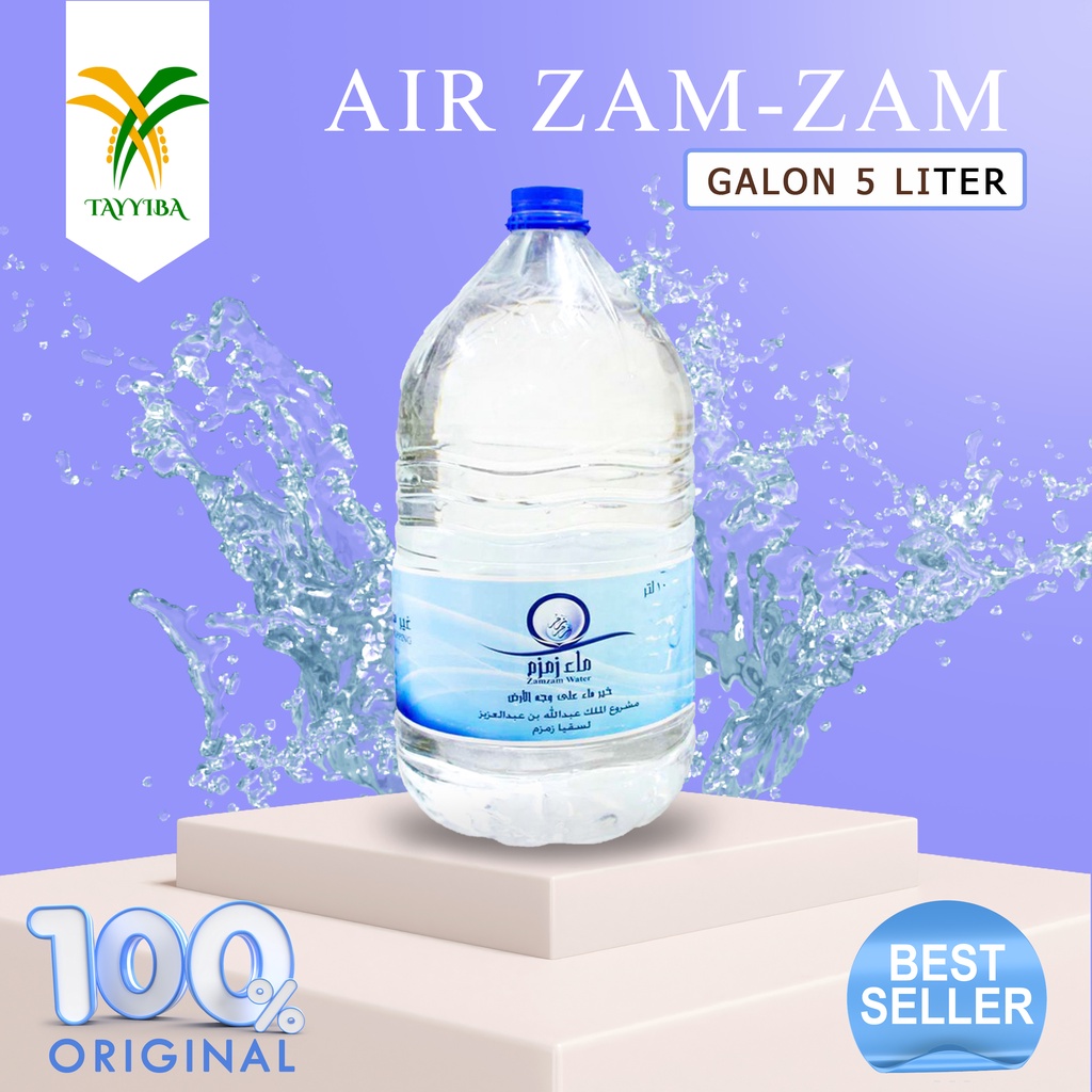 Jual Air Zam Zam Galon 5L | zam zam barcode original | air zamzam Mekah | Oleh oleh Haji dan ...