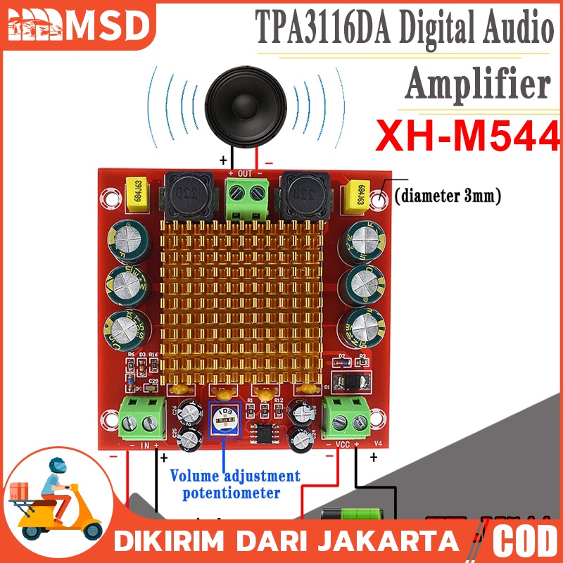 Jual 150W Mono Digital Power Audio Amplifier Dengan Preamp XH-M544 DC12 ...