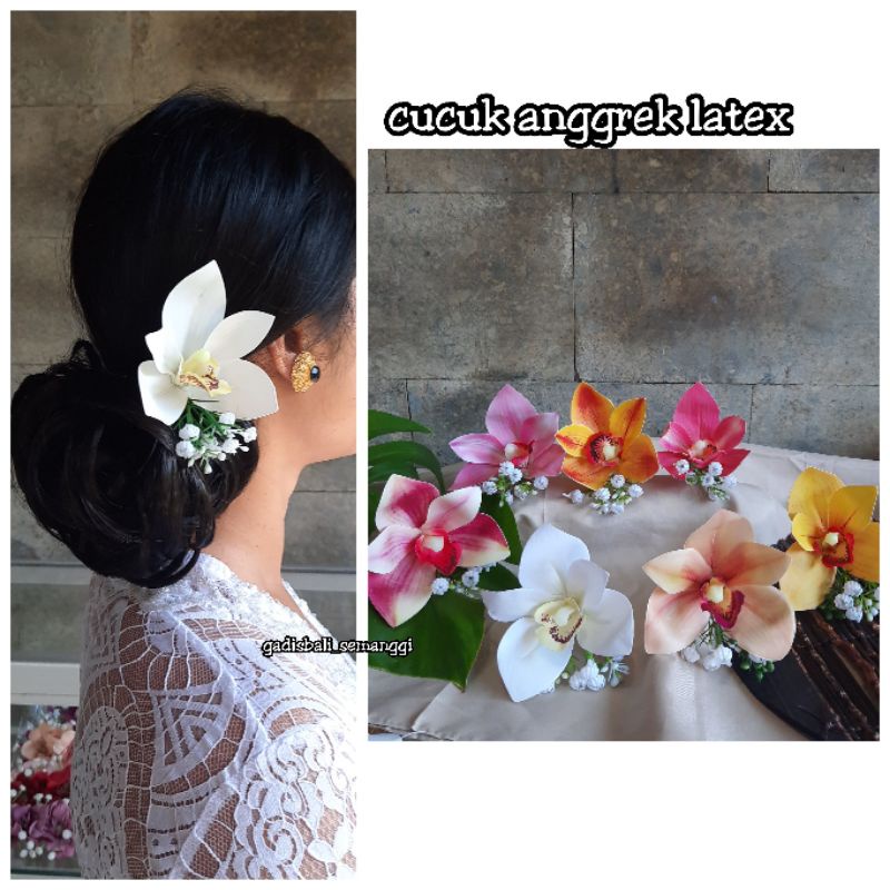 Jual anggrek tusuk / semanggi / bunga hair do/ hiasan rambut/ bunga ...