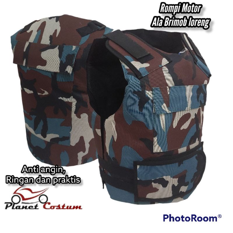 Jual Rompi Motor Pria Vest touring motif loreng paskas turing pelindung ...