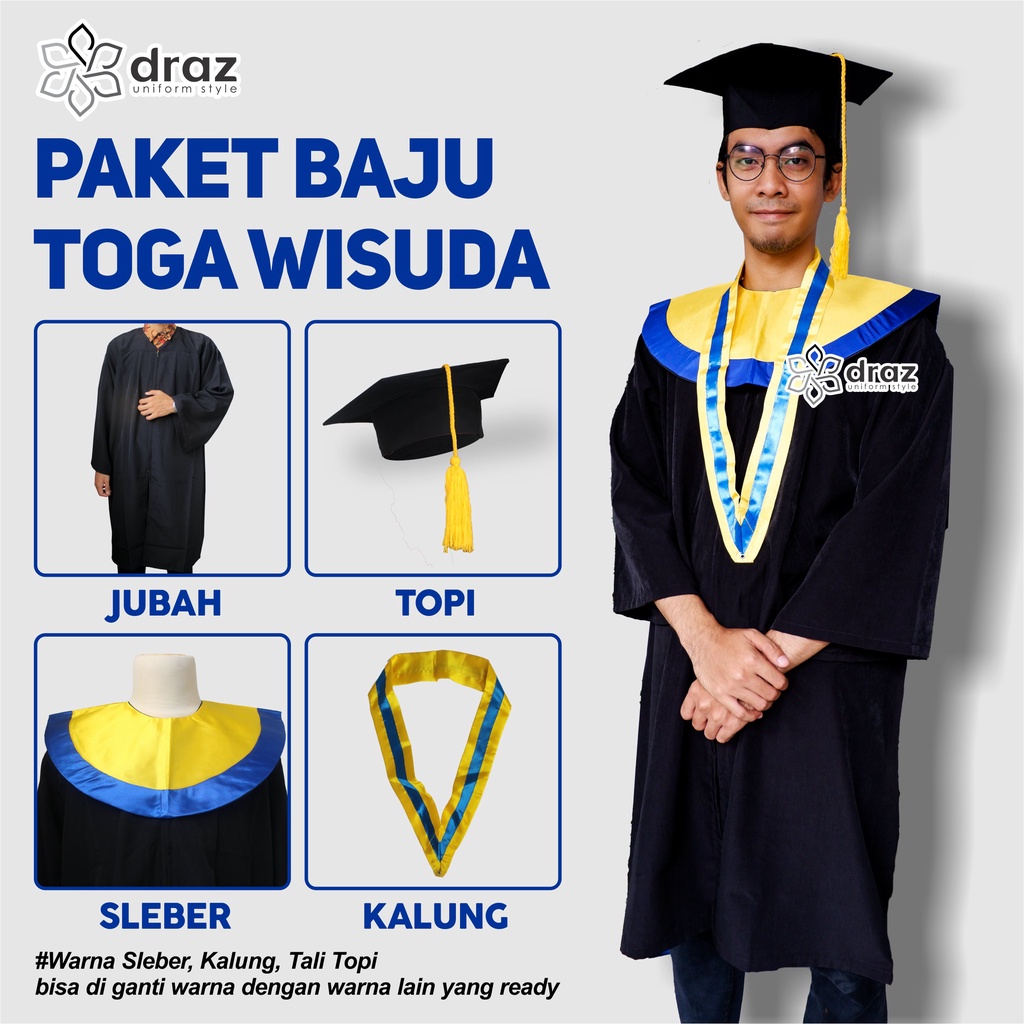 Jual TOKODRAZ - Paket Toga Wisuda Dewasa Satuan Perlengkapan Wisuda Satuan Paket Toga Wisuda ...