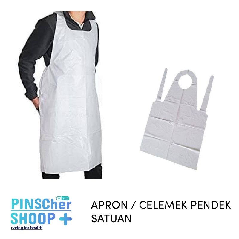 Jual Apron Plastik LDPE Celemek Plastik Pendek Medis Disposable ...