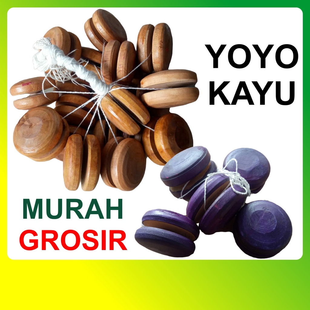 Jual Yoyo Kayu Mainan Anak Jadul / Mainan Edukasi Anak Tradisional ...