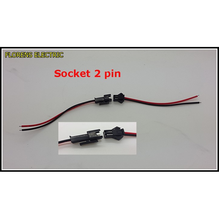 Jual Socket kabel 2 pin ( male + female ) | Shopee Indonesia