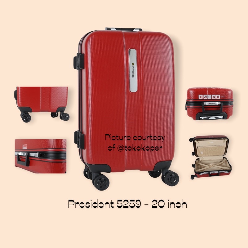 Jual KOPER PRESIDENT 20 INCH - 5559 5347 CABIN SIZE BEST SELLER TSA ...
