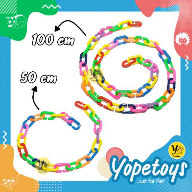 Jual Rantai Mainan Oval Cage Chain Mainan Kandang Hewan Sugar Glider ...