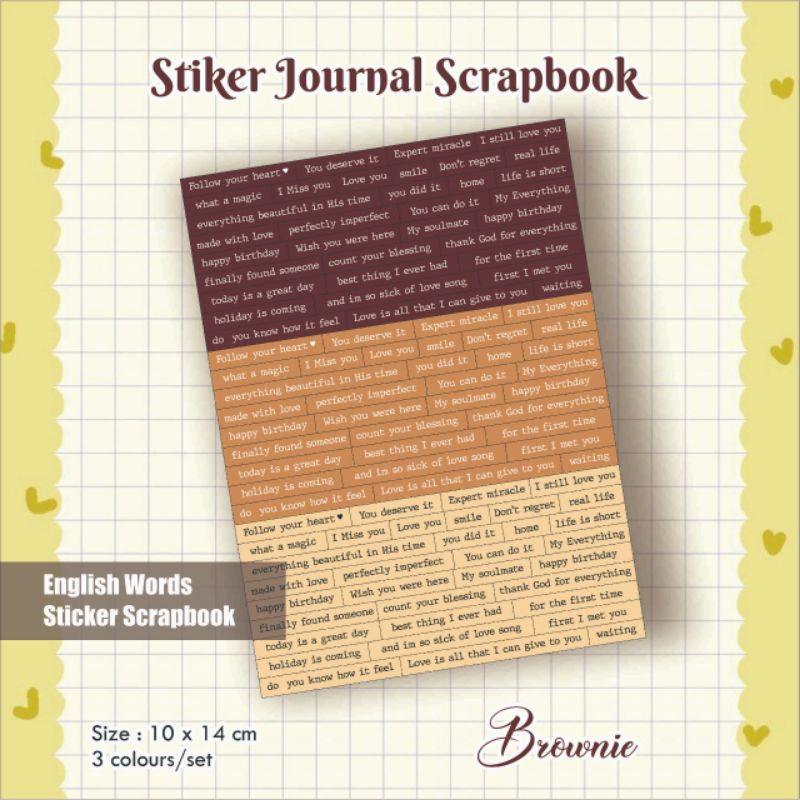 Jual Stiker scrapbook / Stiker jurnal / Journal Sticker / DIY ...