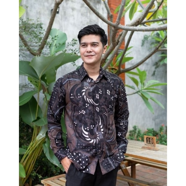 Jual JAMALPURNOMO HITAM BATIK PRIA LENGAN PANJANG FULL FURING BATIK ...