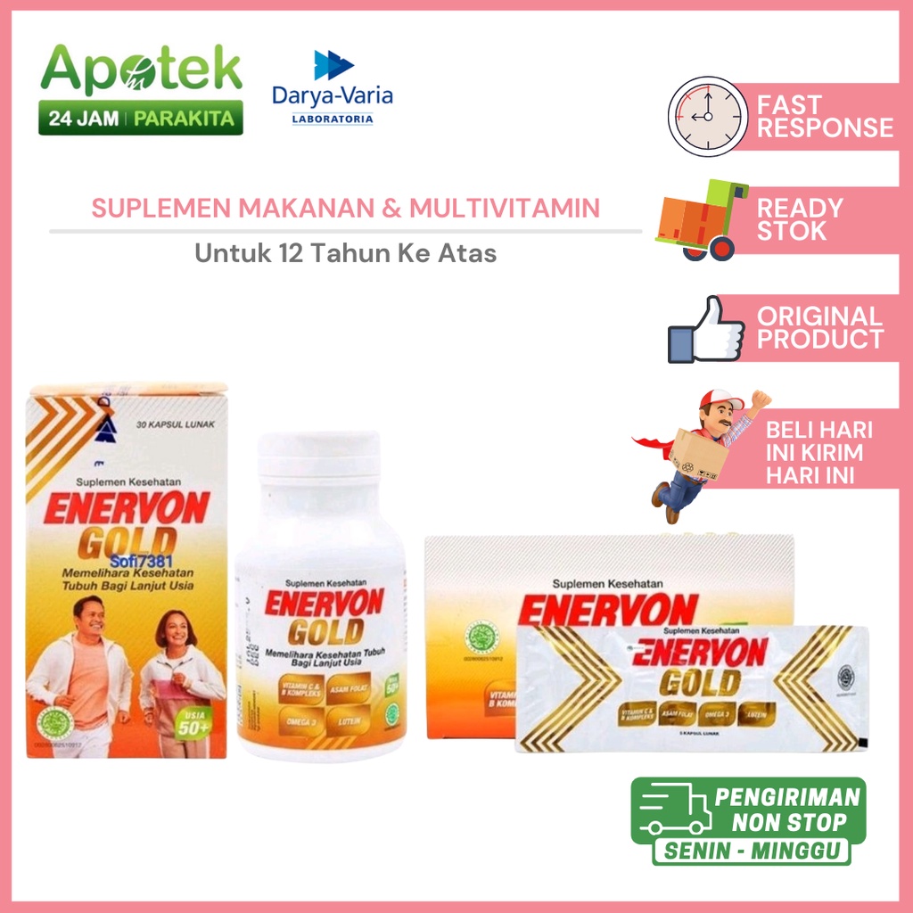 Jual Enervon C Gold / Multivitamin dan Suplemen Makanan Untuk Usia 50 ...