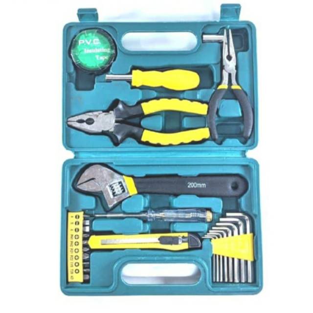 Jual ALAT PERTUKANGAN/PERBENGKELAN TOOL KIT 27PCS | Shopee Indonesia