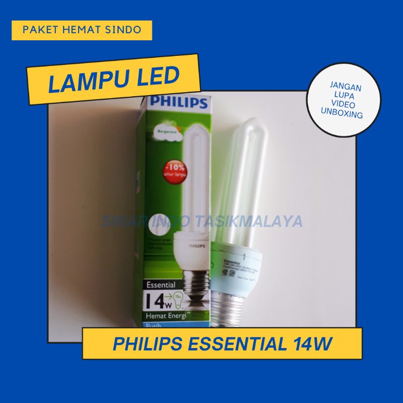 Jual LAMPU PLC PHILIPS ESSENTIAL 14W | Shopee Indonesia
