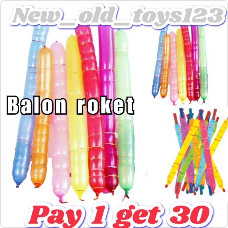 Jual balon roket panjang / balon hbd / balon ulang tahun / mainan anak ...