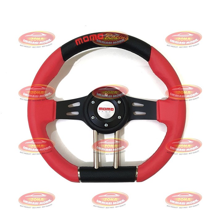 Jual Steer Setir Stir Racing Mobil Momo model NEW ISOTTA 14 INCH MERAH ...