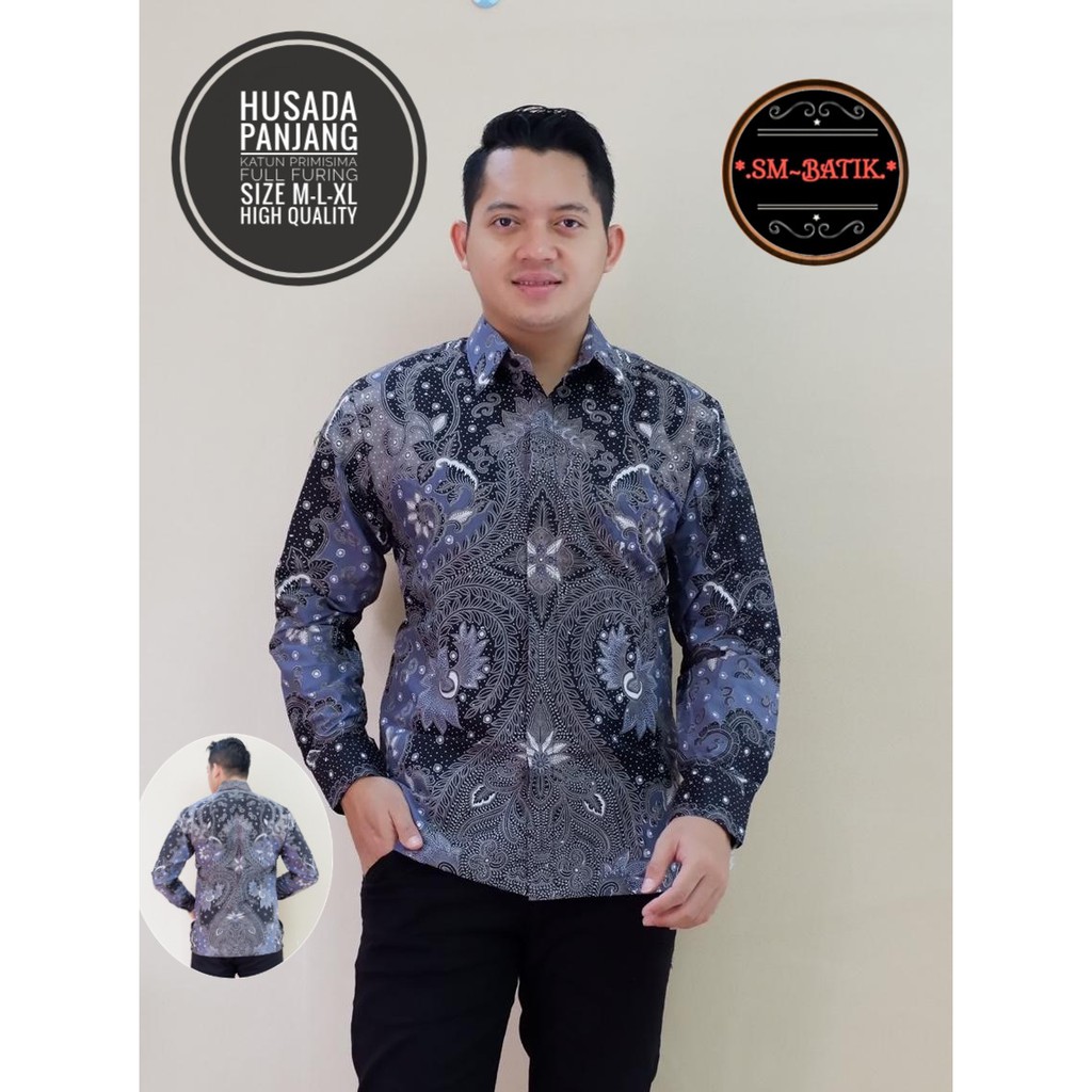 Jual Husada Kemeja Batik Pria Lengan Panjang Pendek by SM Batik ...