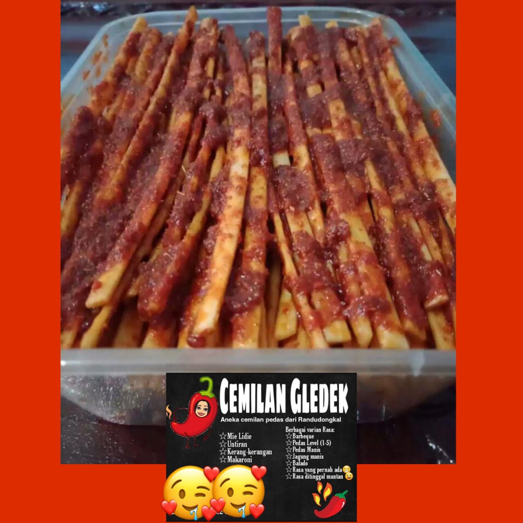 Jual cemilan Mie Lidi Besar Gledek (kemasan Box) | Shopee Indonesia