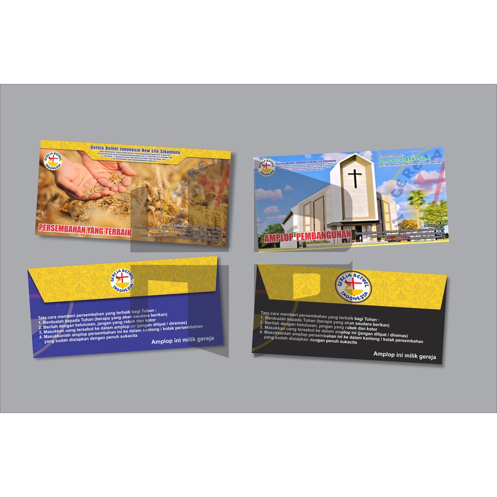 Jual Amplop Persembahan dan Amplop Pembangunan GBI New Life Sikumana ...