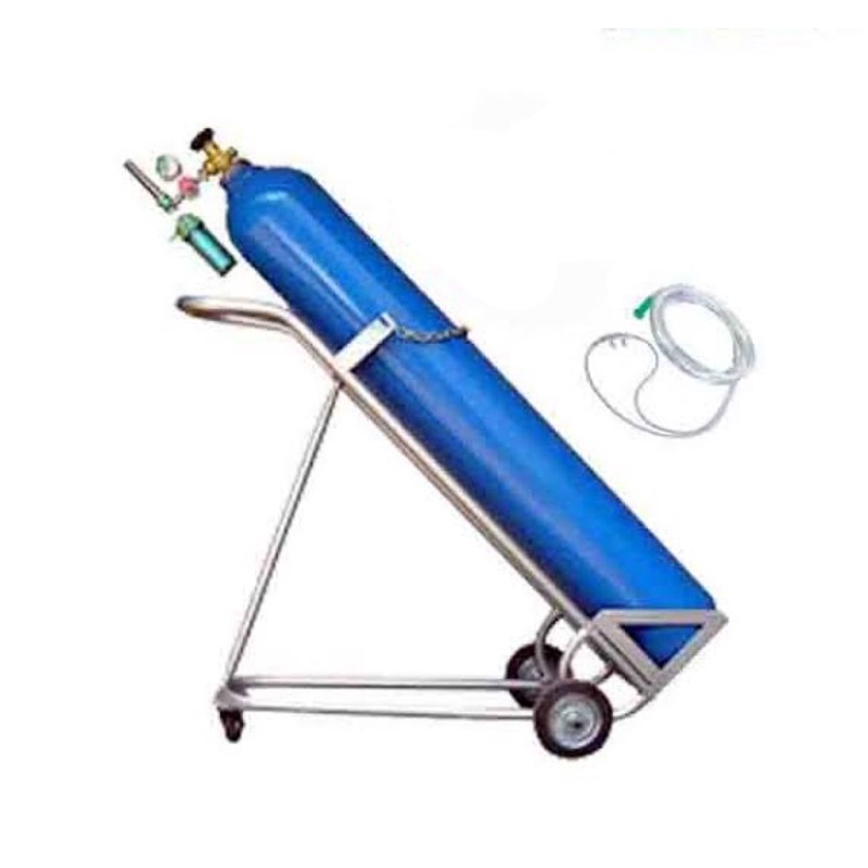 Jual tabung oksigen 6m3 lengkap isi baru plus regulator troli selang oxygen 2m3 1m3 full set ...