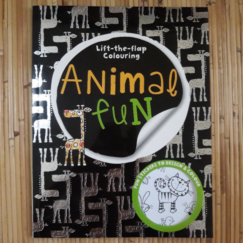 Jual Lift The Flap Colouring Sticker Animal Fun Children Activity Book ...