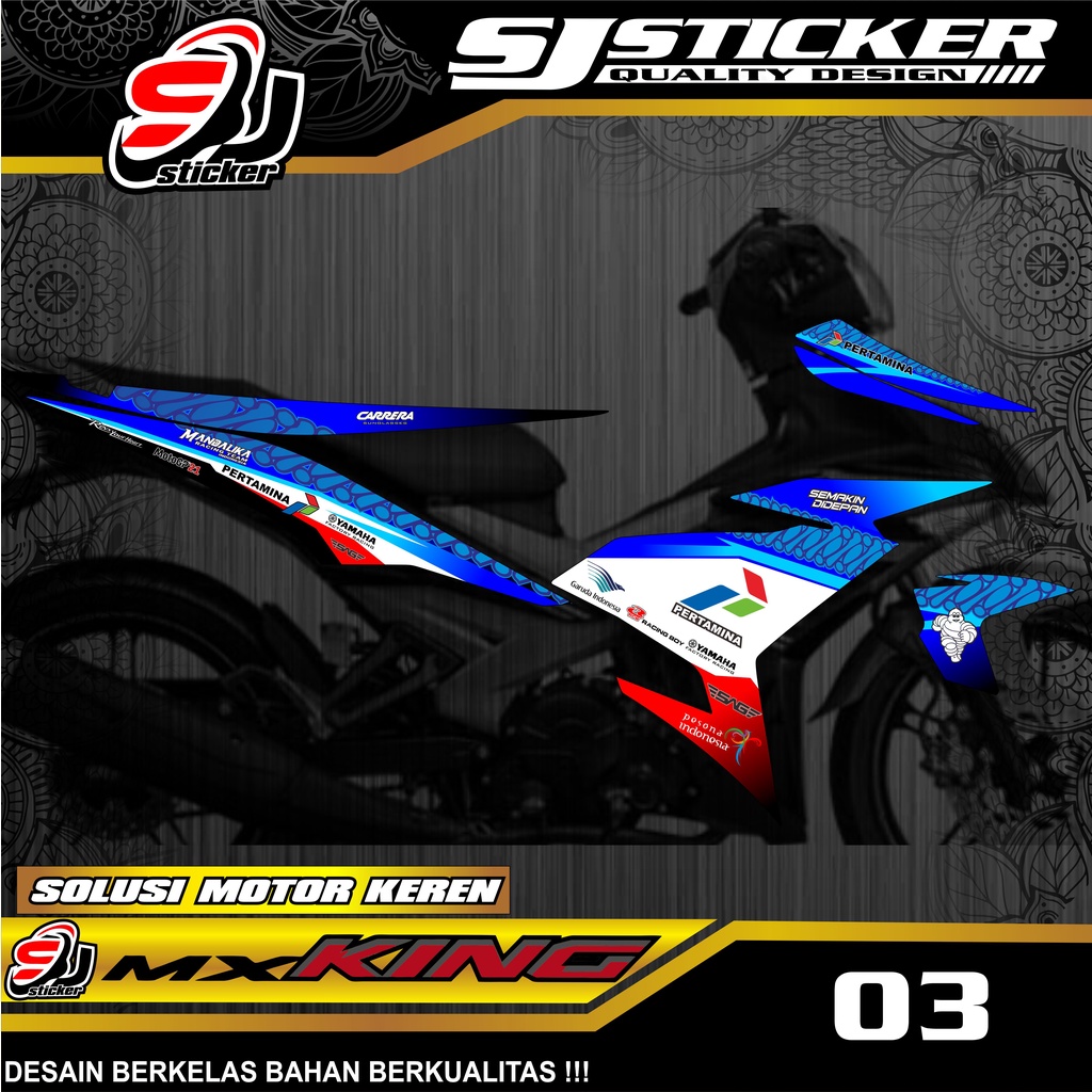 Jual 03 STICKER STRIPING JUPITER MX KING DESAIN MOTO GD VARIASI ...