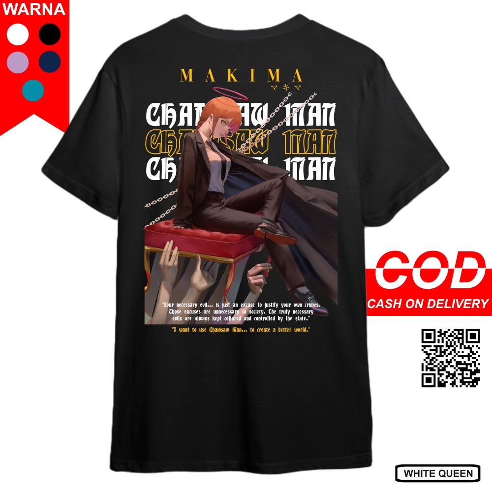 Jual KAOS MAKIMA CHAINSAW MAN - KAOS DISTRO PRIA & WANITA ANIME & GAME ... Jual KAOS MAKIMA CHAINSAW MAN - KAOS DISTRO PRIA & WANITA ANIME & GAME ...