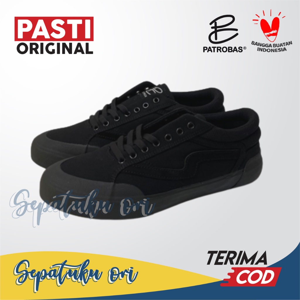 Jual Sepatu Patrobas Cloud Low Full All Black Original | Sneakers ...