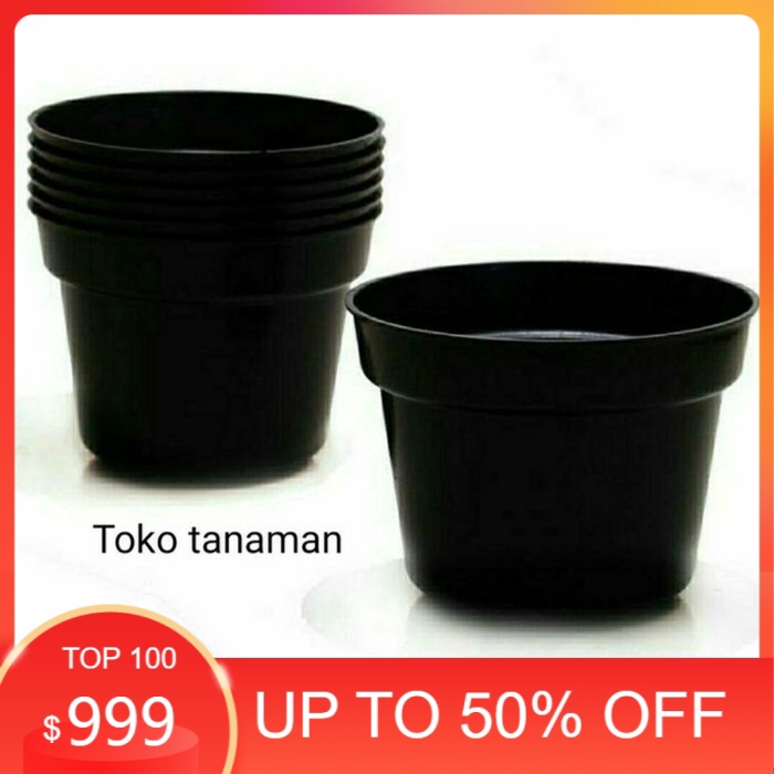 Jual promo 5 pot plastik hitam ukuran 20 untuk tanaman murah | Shopee ...