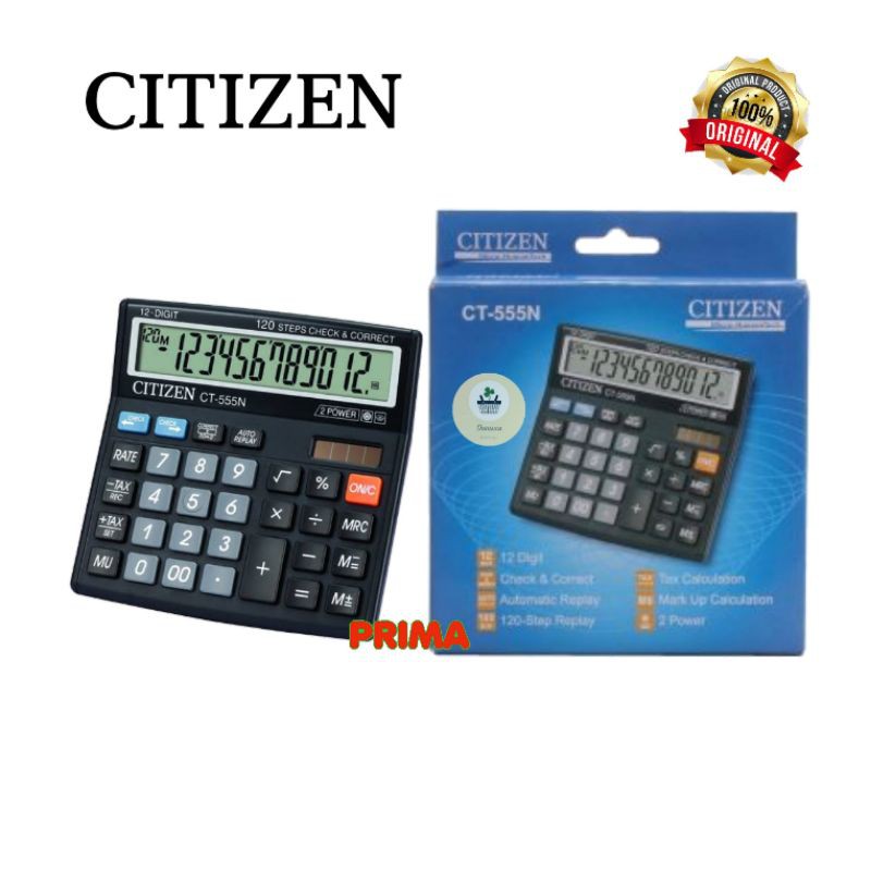 Jual KALKULATOR CITIZEN CT 555N (12 DIGIT) | Shopee Indonesia