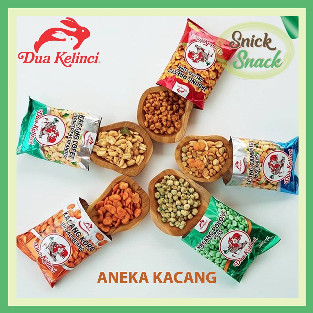 Jual Dua Kelinci Snack Kacang Koro Pedas Polong Campur DK Mix Mixed Nut ...